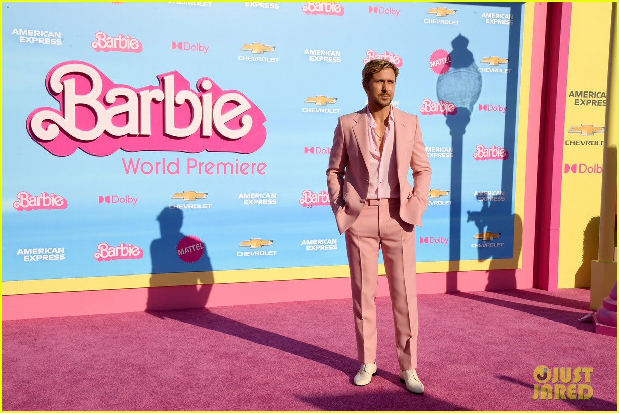 Ryan Gosling, Michael Cera & Scott Evans All Wear Pink Suits To 'Barbie ...