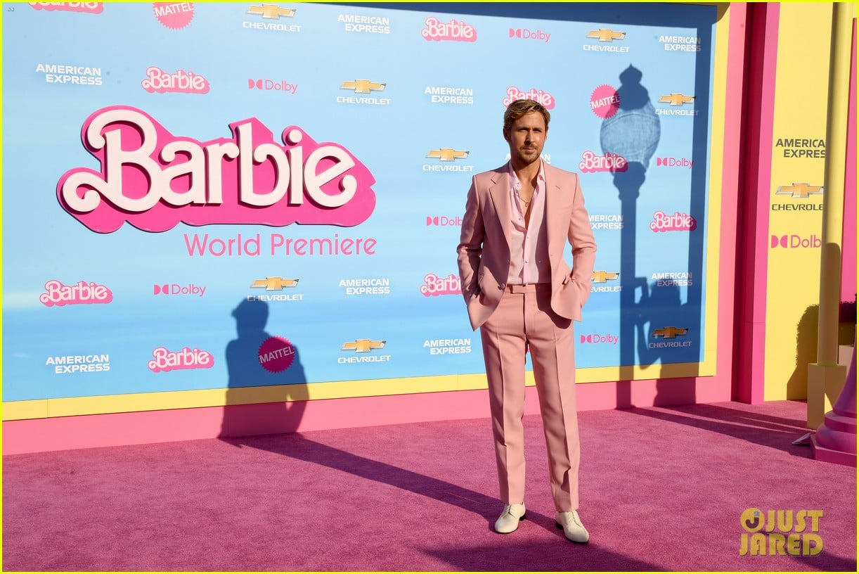 Ryan Gosling, Michael Cera & Scott Evans All Wear Pink Suits To 'Barbie ...