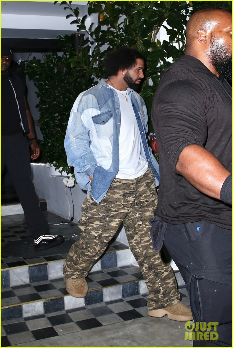 Drake Pulls His Hair Back in Pink Ribbons During Night Out in West ...