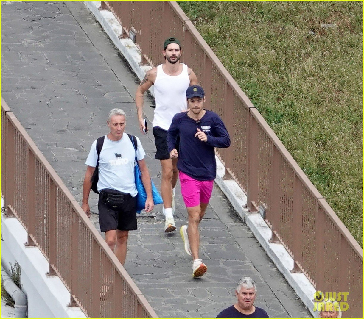Harry Styles Spotted Jogging Around Italy with His Personal Trainer in ...