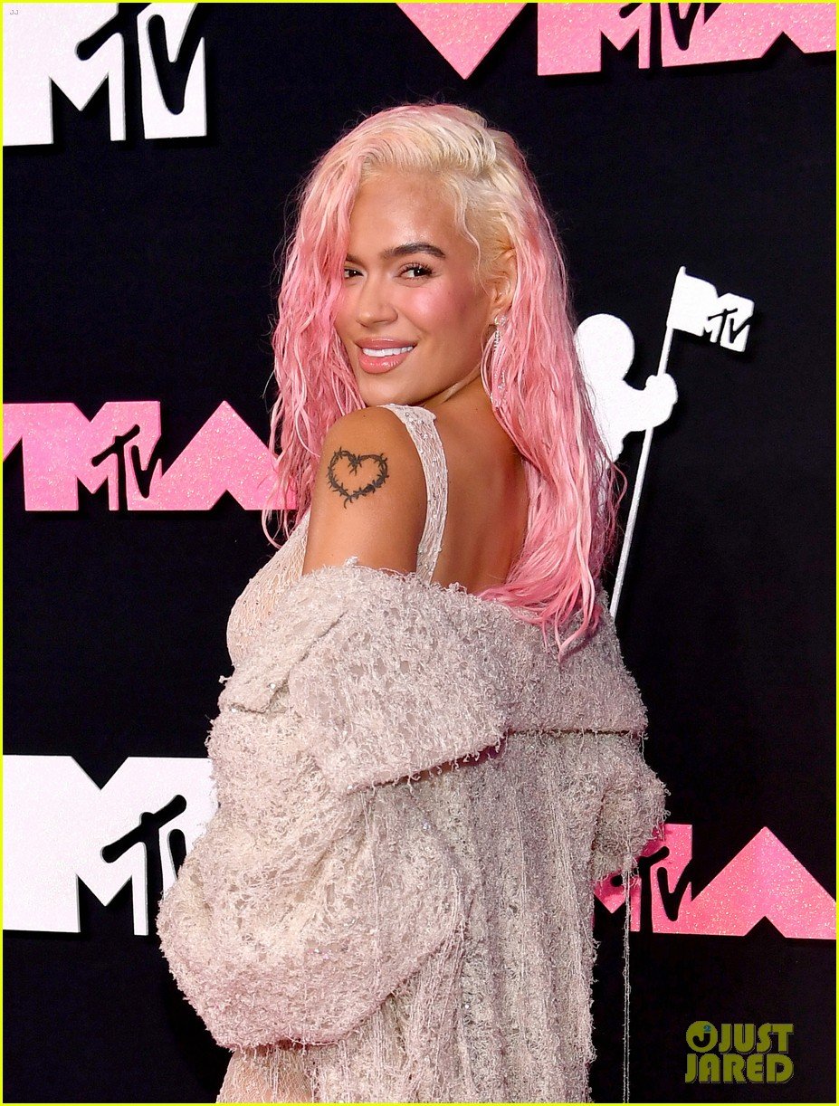 Karol G Wears Totally Sheer Dress on MTV VMAs 2023 Red Carpet Ahead of ...