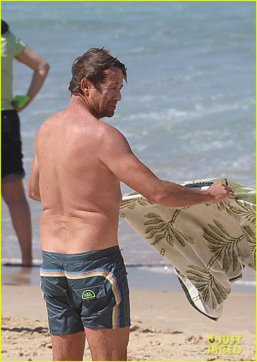 Simon Baker Hits the Beach for Shirtless Beach Day with Son Claude: Photo 4970122 | Celebrity ...