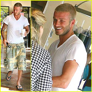 David Beckham @ Coffee Bean & Tea Leaf | David Beckham : Just Jared