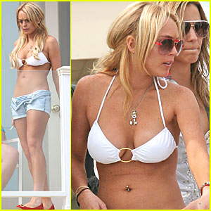 Lindsay Lohan @ Fourth of July Party | Bikini, Lindsay Lohan, Nicky Hilton, Paris Hilton | Just ...