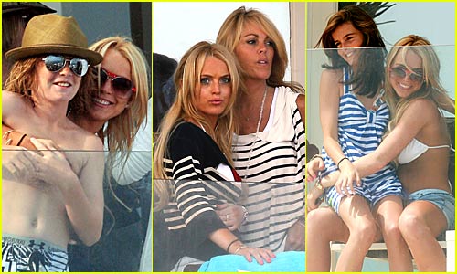 Lohan Family @ Fourth of July Party | Aliana Lohan, Bikini, Cody Lohan, Dina Lohan, Lindsay ...
