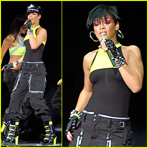 Rihanna Glows in Neon Yellow | Rihanna | Just Jared: Celebrity News and ...