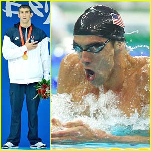 Michael Phelps Goes For Gold | Michael Phelps : Just Jared