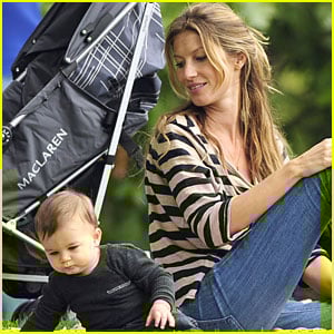 Gisele Bundchen & Baby Benjamin Play at the Park | Benjamin Brady ...