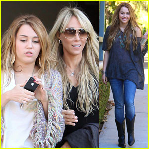 Miley Cyrus Gets Pampered With Mom | Miley Cyrus : Just Jared