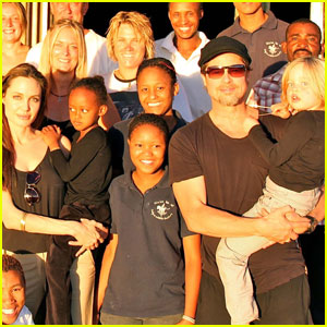 Angelina Jolie & Brad Pitt: Photo with Namibia Hosts! | Angelina Jolie ...