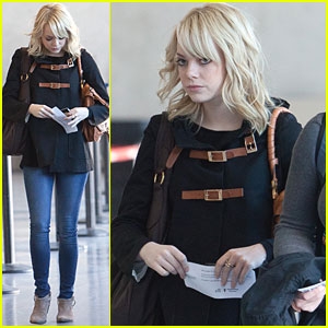Emma Stone Takes Flight at LAX | Emma Stone | Just Jared: Celebrity ...