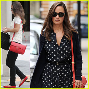 Pippa Middleton: Swan Printed Dress! | Pippa Middleton : Just Jared ...