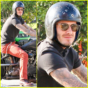 David Beckham: Biking in Beverly Hills | David Beckham : Just Jared ...