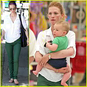 January Jones: Target-ing Xander in Green! | Celebrity Babies, January ...
