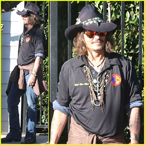 Johnny Depp Plays Daddy at School Event | Johnny Depp | Just Jared ...