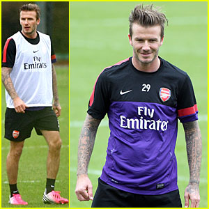 David Beckham: Fitness Workout at Arsenal FC Training Center! | David ...