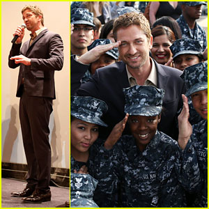 Gerard Butler: ‘Olympus Has Fallen’ Naval Base Screening | Aaron ...