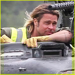 Brad Pitt Films ‘Fury’ in English Countryside! | Brad Pitt, Fury | Just ...