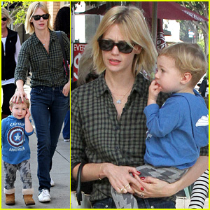 January Jones Takes Baby Boy Xander to Lunch with Friends | Celebrity ...