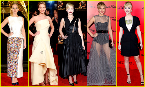 Jennifer Lawrence: ‘Catching Fire’ Tour Fashion Roundup & Poll ...