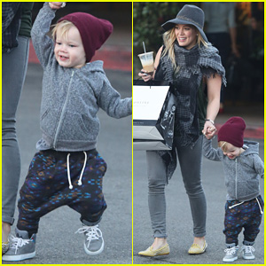 Hilary Duff: Beverly Glen Center Christmas Shopping with Luca ...