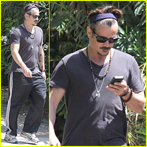 Colin Farrell Sports Gray Hair in Venice | Colin Farrell : Just Jared