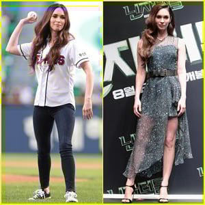 Megan Fox Throws First Pitch at Seoul Baseball Game Before More ‘TMNT ...