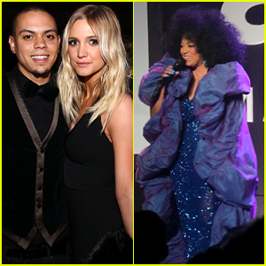 Ashlee Simpson & Evan Ross Support His Mom Diana Ross at amfAR Gala ...