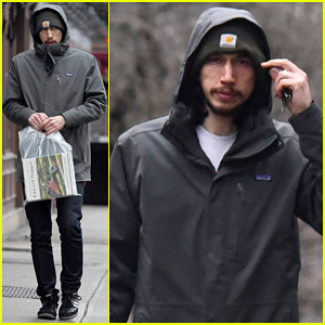 Adam Driver Stocks Up on Edward Hopper Books in Rainy NYC! | Adam ...