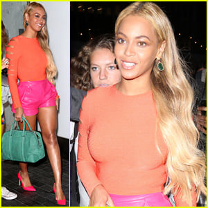 Beyonce Looks Hot in Neon While Hitting the Studio in NYC | Beyonce ...