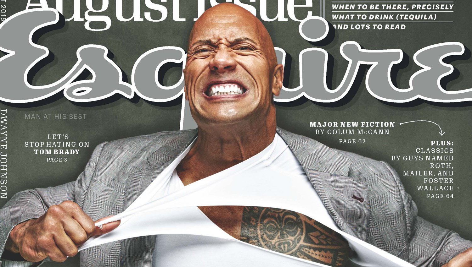 Dwayne Johnson Rips His Shirt Off on ‘Esquire’ August Cover! | Dwayne ...