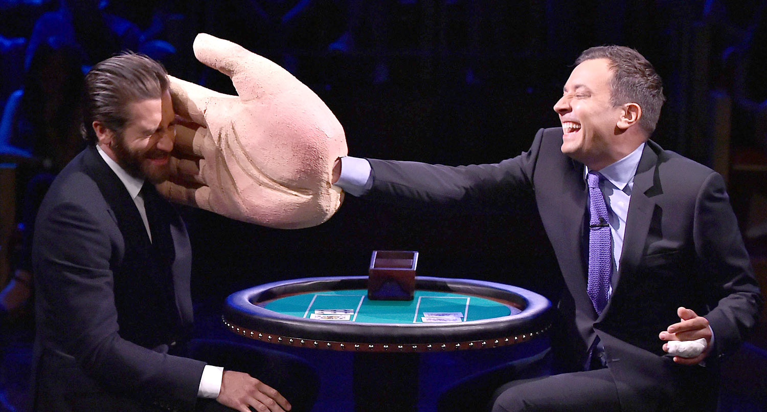 Jake Gyllenhaal Gets Slapped in the Face by Jimmy Fallon! | Jake ...