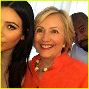 Kim Kardashian Takes Selfie with Hillary Clinton & Kanye West | Hillary ...
