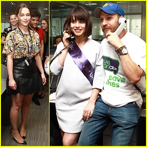 Tom Hardy & Pregnant Wife Charlotte Riley Join Emilia Clarke For BGC ...