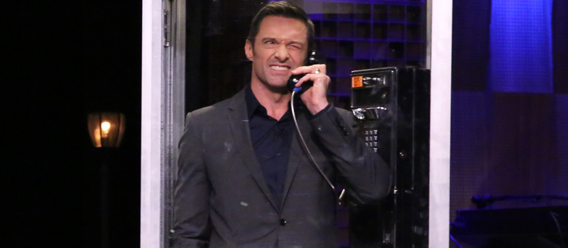 Hugh Jackman Plays Phone Booth with Shaquille O’Neal – Watch Here ...