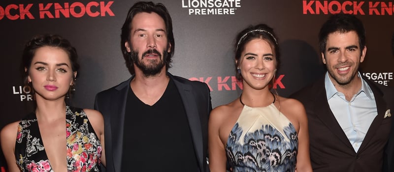 Keanu Reeves Brings ‘Knock Knock’ To Hollywood with Lorenza Izzo & Eli ...