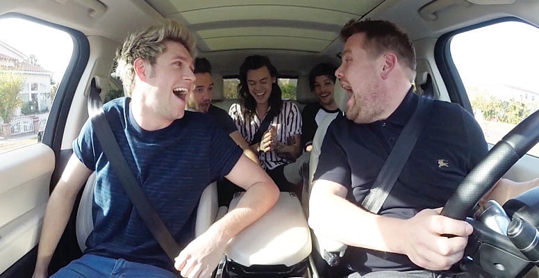 One Direction Does Carpool Karaoke with James Corden (Video) | Harry ...