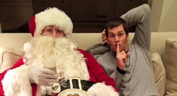 Tom Brady Poses with Mystery Santa – Is it Gisele Bundchen ...
