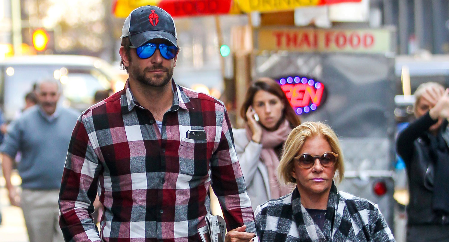 Bradley Cooper & His Mom Gloria Match in Plaid Shirts! | Bradley Cooper ...