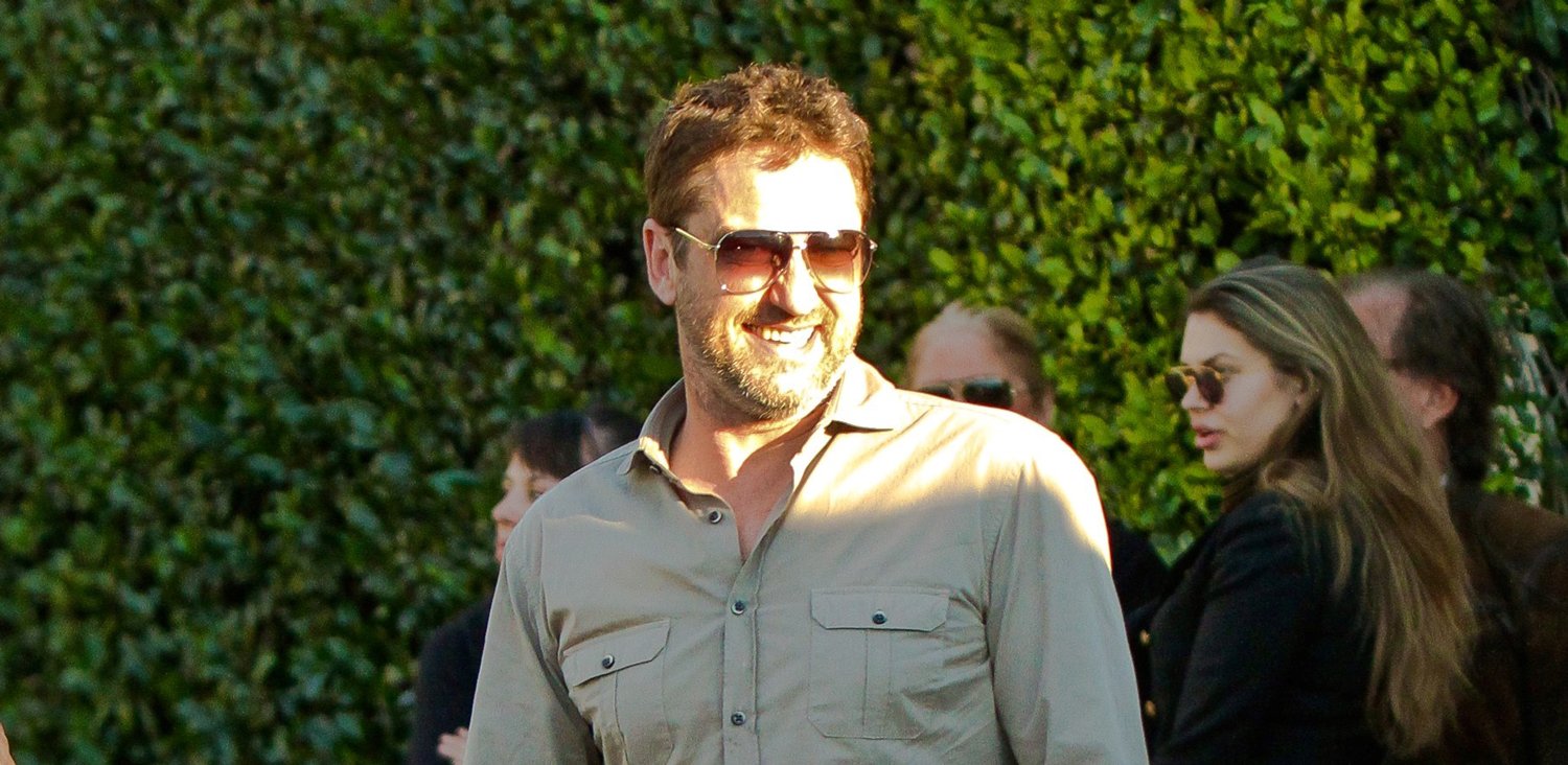 Gerard Butler Shares a Laugh with Girlfriend Morgan Brown After Lunch ...