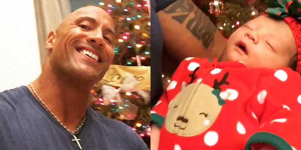 Dwayne ‘The Rock’ Johnson Sings to Newborn Daughter By the Christmas ...