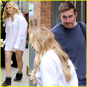 Amy Schumer Gets a Set Visit from Boyfriend Ben Hanisch! | Amy Schumer ...