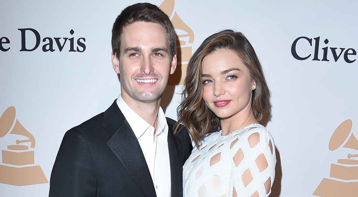 Miranda Kerr & Evan Spiegel Make Their Red Carpet Debut at Clive Davis ...