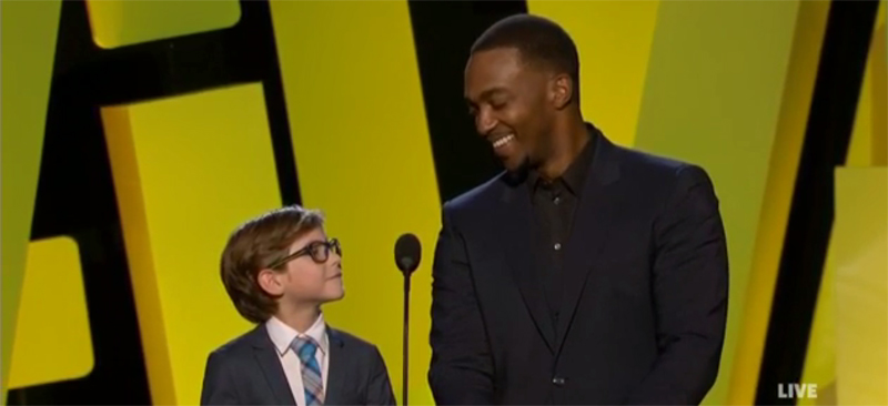 Jacob Tremblay & Anthony Mackie Have an Adorable Mix-Up at Spirit ...
