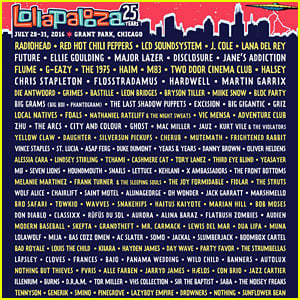 Lollapalooza 2016 – Full Lineup Revealed! | 2016 Lollapalooza ...