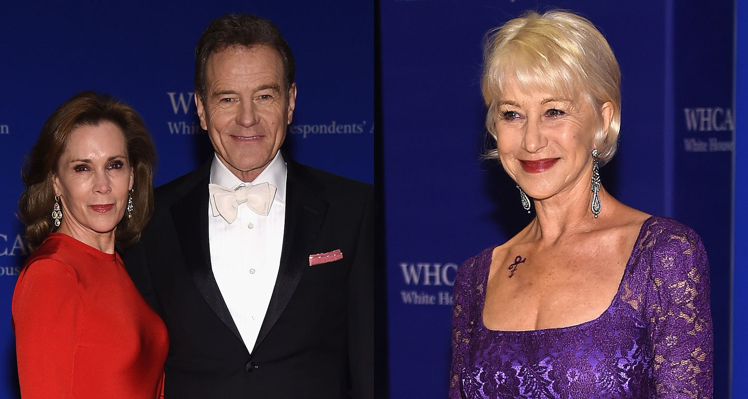 Bryan Cranston & Helen Mirren Hit Up the White House Correspondents ...