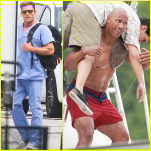 Dwayne Johnson Films a Rescue Scene on ‘Baywatch’ Set | Alexandra ...