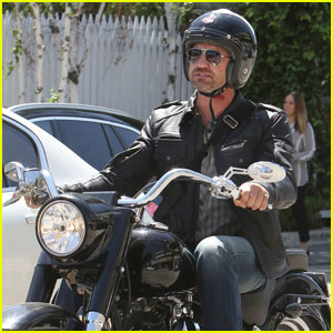 Gerard Butler Takes a Mid-Week Motorcycle Ride in WeHo | Gerard Butler ...