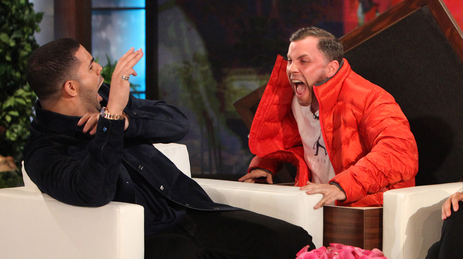 Drake Gets Scared in Epic Prank on Ellen DeGeneres’ Show! | Drake ...