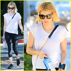 Emma Roberts Heads To Workout After John Stamos Joins ‘Scream Queens ...